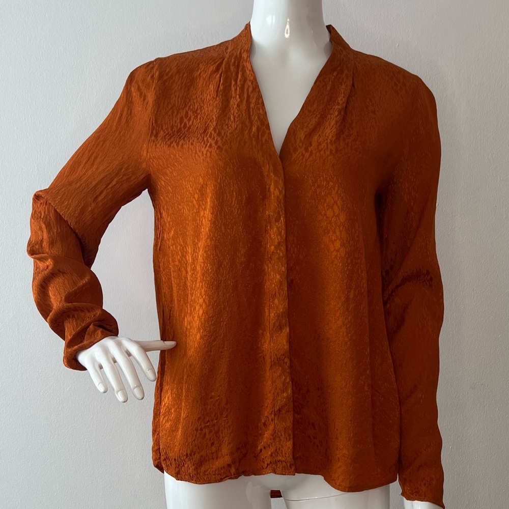 Aritzia Babaton Copper Button Down Shirt - Gem